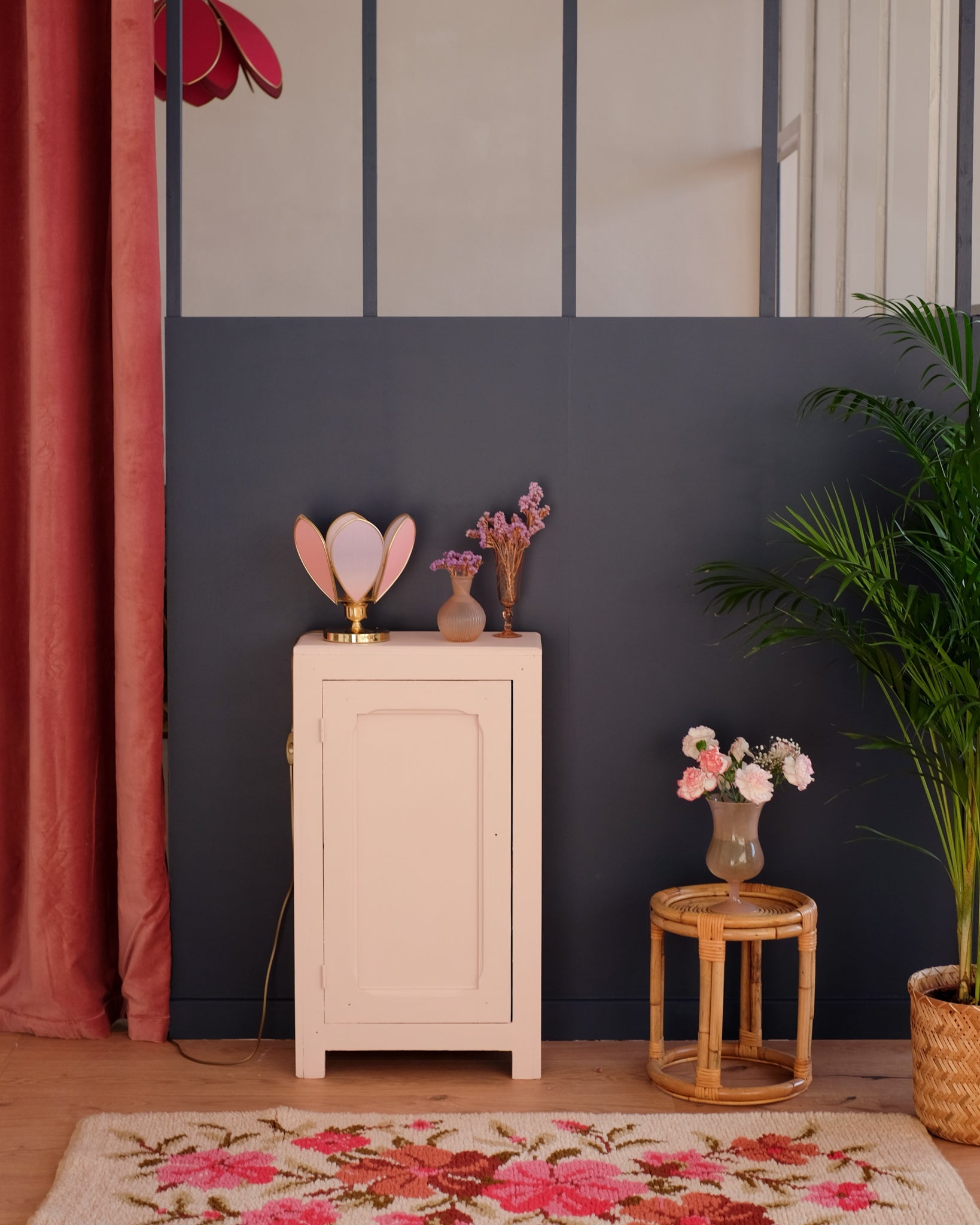 Lampe Fleur à poser - Mimosa et doré - Silly & Billy